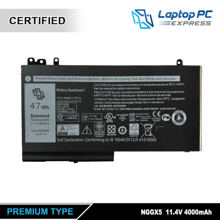 LPCE Laptop Battery NGGX5 Compatible with DELL Latitude E5270 E5470 ...