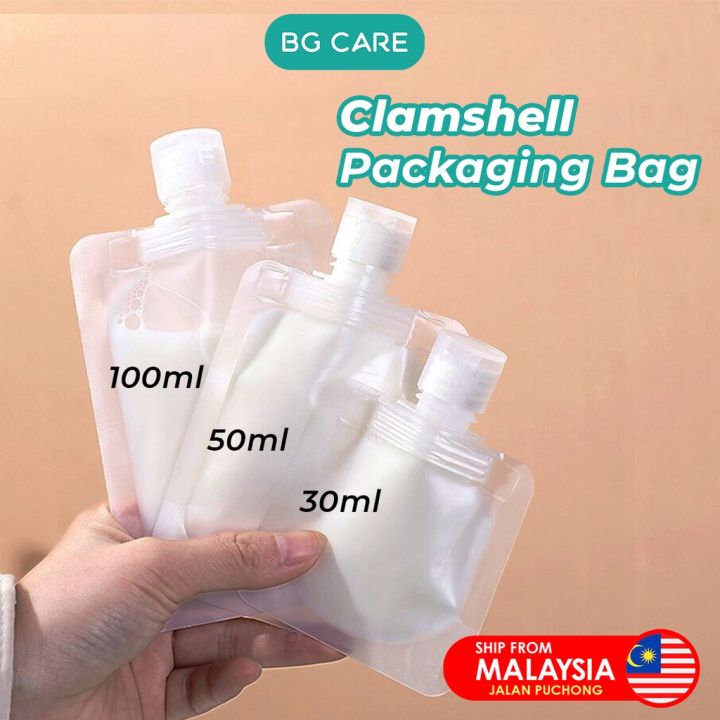 Clamshell Packaging Bag Stand Up Spout Pouch Lotion Shampoo Cosmetic ...