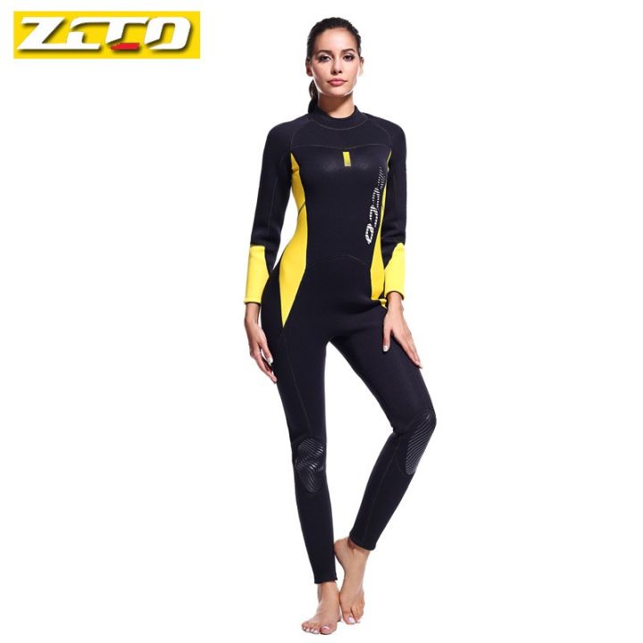 Zcco Wetsuit Fullbody Women Neoprene 3mm ชุดเว็ทสูทดำน้ำ พร้อมส่งจาก