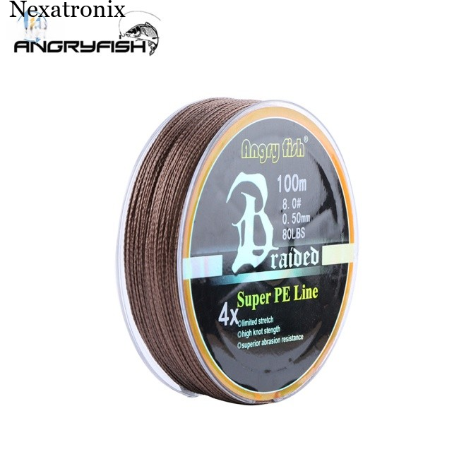Zhi'en woven polyethylene fishing coil with 4 strands of 100m/109yds ...
