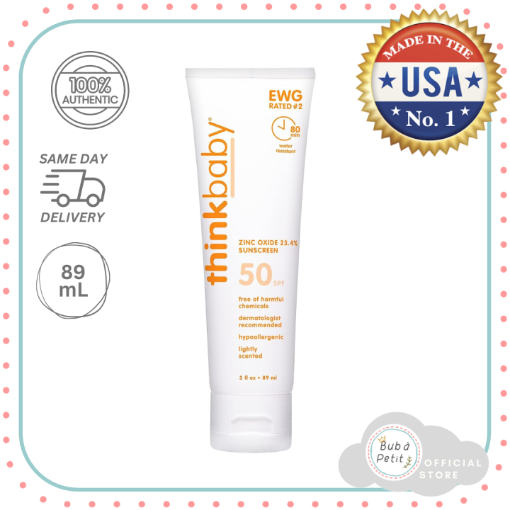 Thinkbaby - SPF 50+ Braod Spectrum Organic Sunscreen - 3 oz | Lazada PH