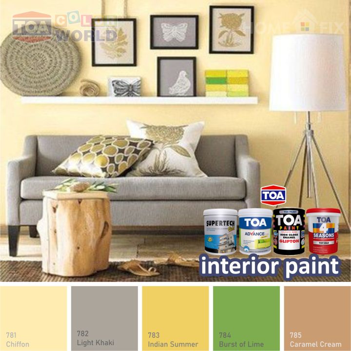 Interior Wall Paint Living Room Colour Ideas TOA Paint | Lazada