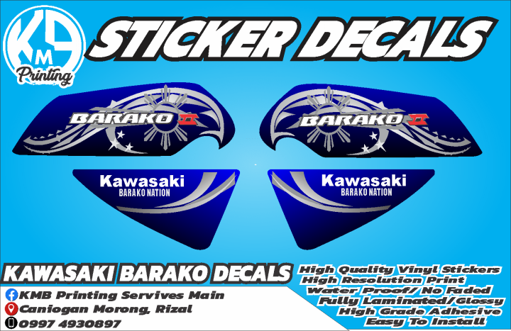 Kawasaki Barako 2 sticker Decals | Lazada PH