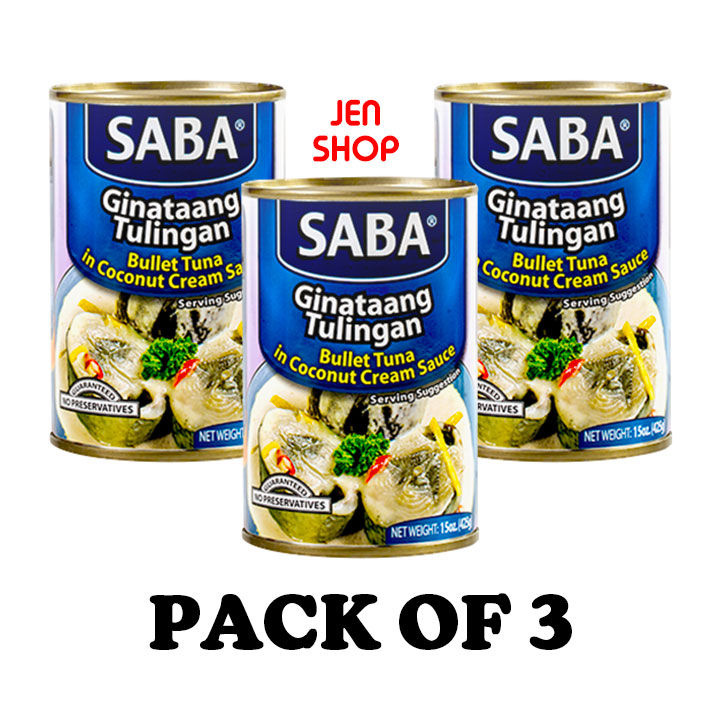 Saba Seafood Ginataang Tulingan Bullet Tuna in Coconut Cream Sauce 155g ...