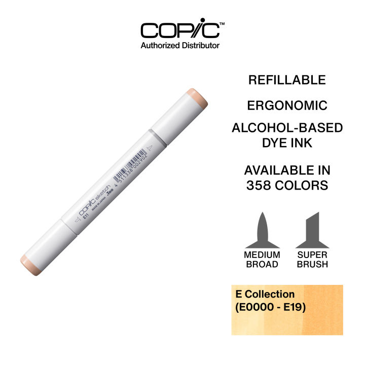 Copic Sketch Marker E (Earth) Collection A (E0000-E19) | Lazada PH