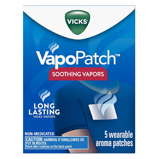 Vicks VapoPatch Long Lasting Soothing Vapors, 5 Wearable Aroma Patches ...