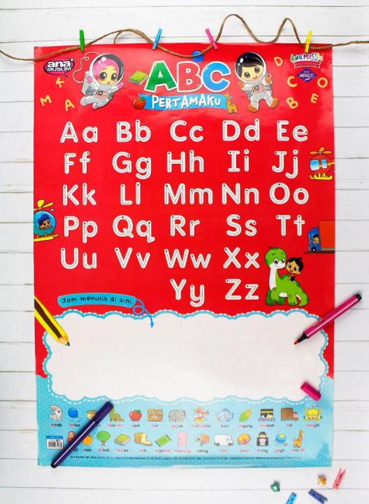 Poster Menulis ABC Pertamaku [Alat Bantu Mengajar] Poster Berkualiti ...