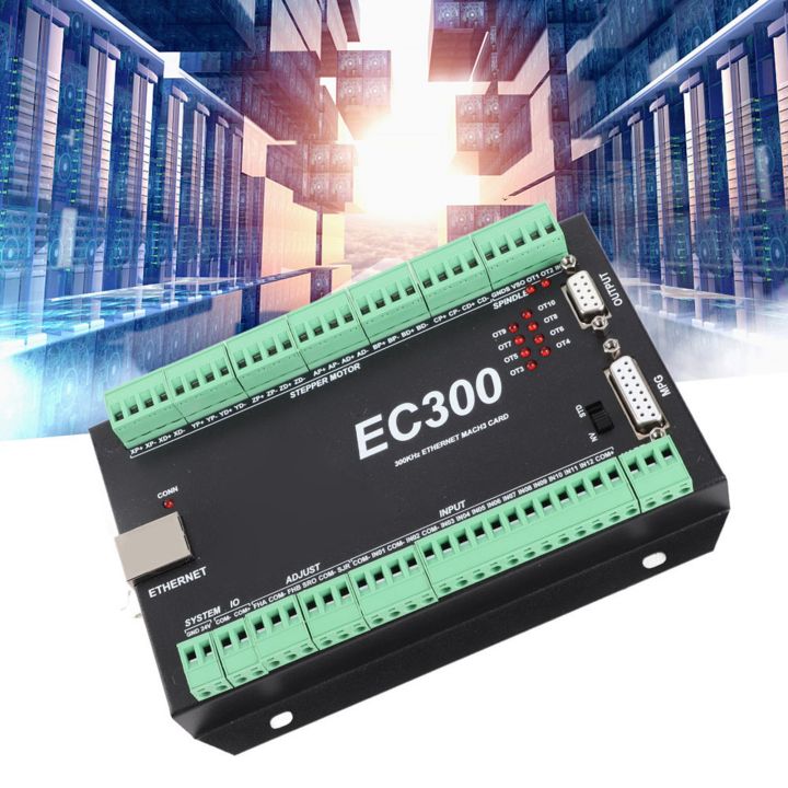 3-6 Axis 300kHz Ethernet CNC Mach3 Motion Controller Control Card Board 24VDC EC300 (3 Axis ...