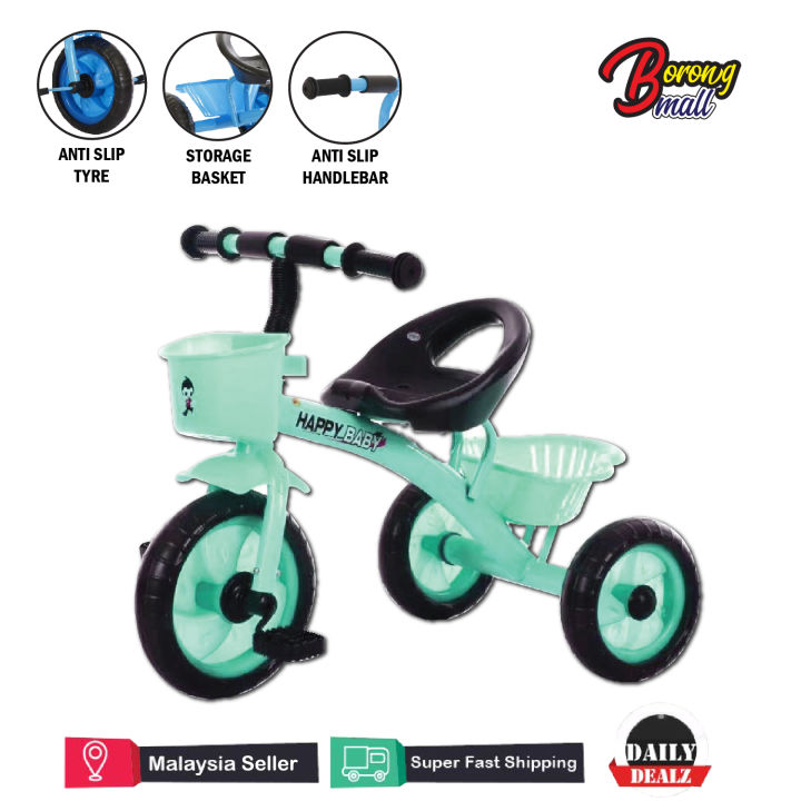Kid Tricycle Trikes Bike Ride On Toy 3 Wheel Bell Basket 2-5 Years Old ...
