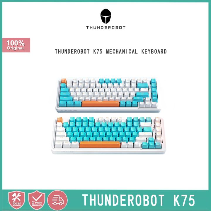 Thunderbot K75 wireless mechanical keyboard, 82 RGB keys, hot swappable ...