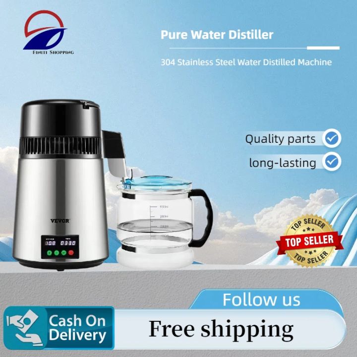 Pure Water Distiller 304 Stainless Steel Water Distilled Machine 1.1 ...