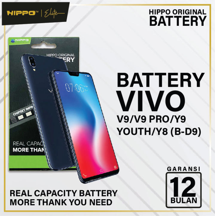 Hippo Baterai V9/V9Pro/Y9 Youth/Y8 B-D9 3760mah Original Cell | Lazada Indonesia