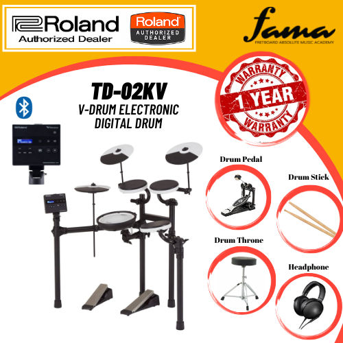 [FAMA]*LATEST* Roland TD-02KV V-Drums Electronic Drum With Headphone ...