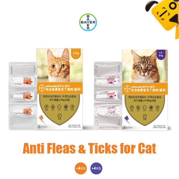 Advocate Anti Fleas & Ticks Spot-on Solution Per PIPETTE For Cats ...