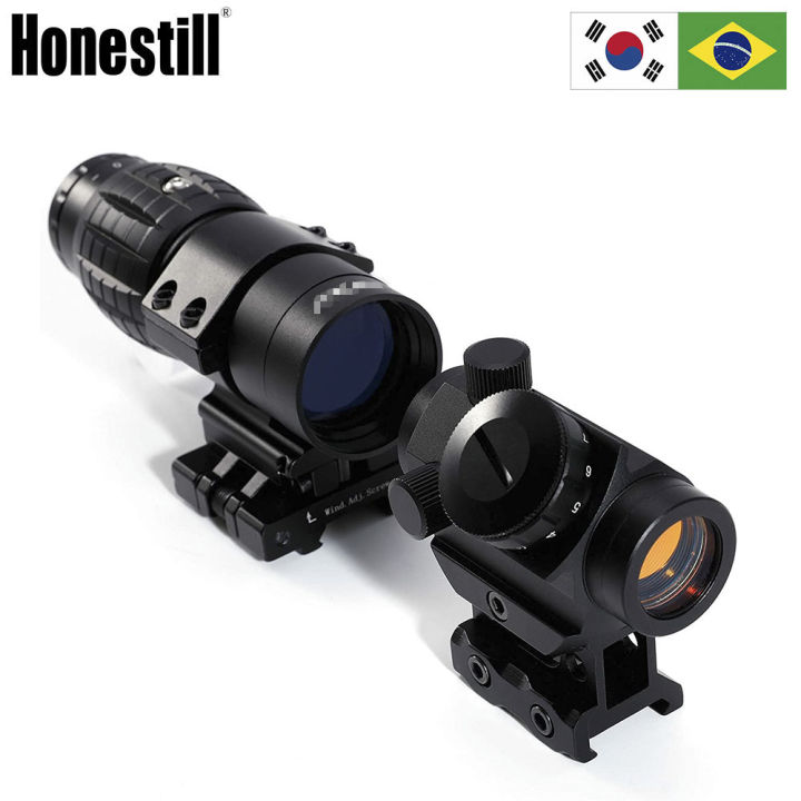 【YY】3X Magnifier Scope 3-4 MOA Optic Holographic scope with 1X20 Red ...