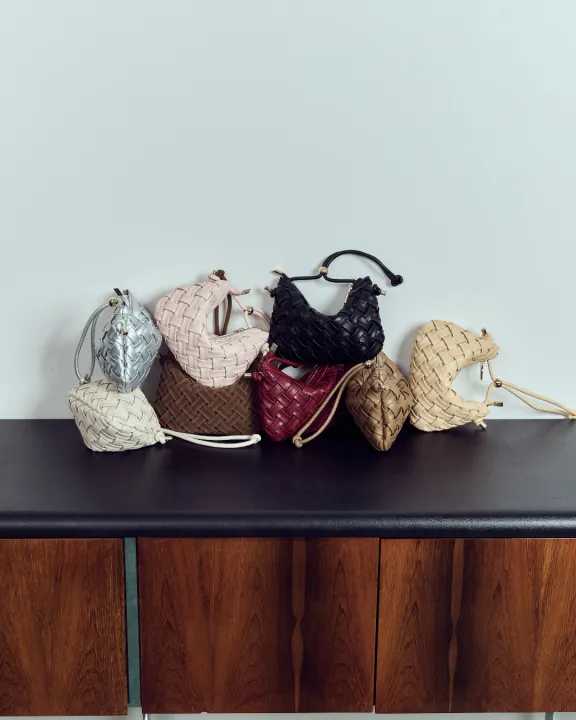 Pleat Mini shoulder Bag with Long strap | Lazada.co.th