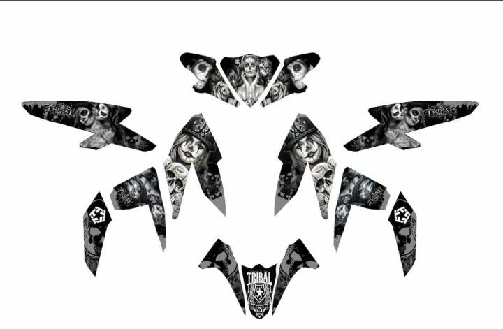 RUSI PASSION 125 STICKER DECALS, TRIBALx, GREY, 120 | Lazada PH