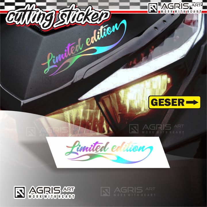 stiker limited edition cutting sticker bukan printing anti luntur viral ...