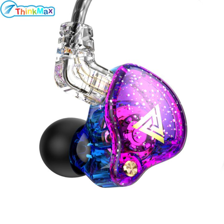 Qkz Ak6 Pro หูฟังแบบมีสายไฮไฟซับวูฟเฟอร์หูฟังชนิดใส่ในหู3.5มม. หูฟังเพลงสำหรับโทรศัพท์มือถือ ...