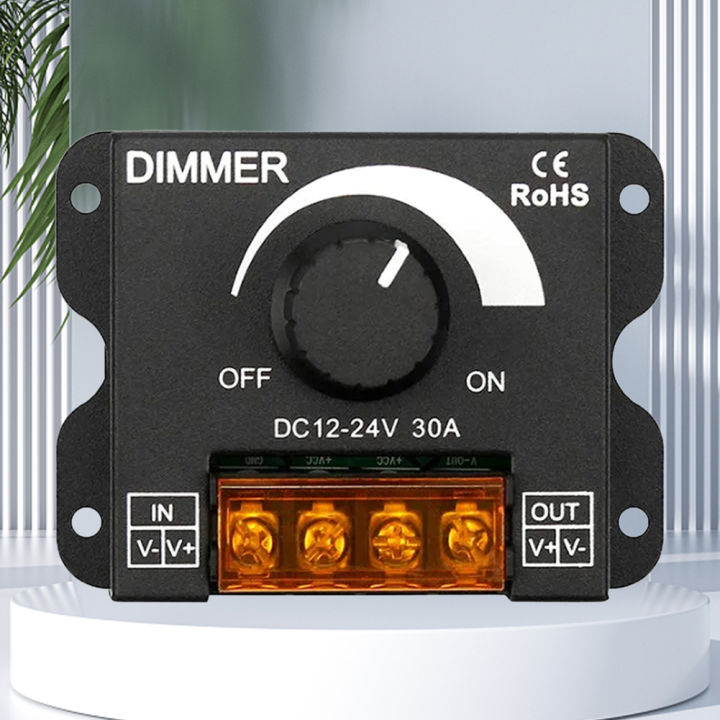 DC 12V-24V LED Dimmer Switch 30A Adjustable Brightness Dimmer ...