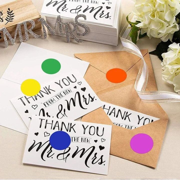 50-500Pcs Black Paper Stickers Round Blank Handmade Sticker Adhesive ...