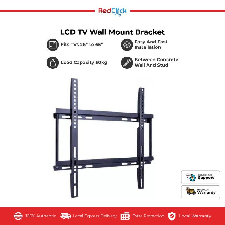 TV Wall Mount Bracket LED/ LCD/ PDP Flat TV Wall Mount Left and Right ...