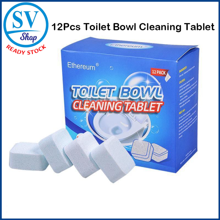 [READY STOCK] 12Pcs Toilet Bowl Cleaning Tablet Effervescent Toilet ...