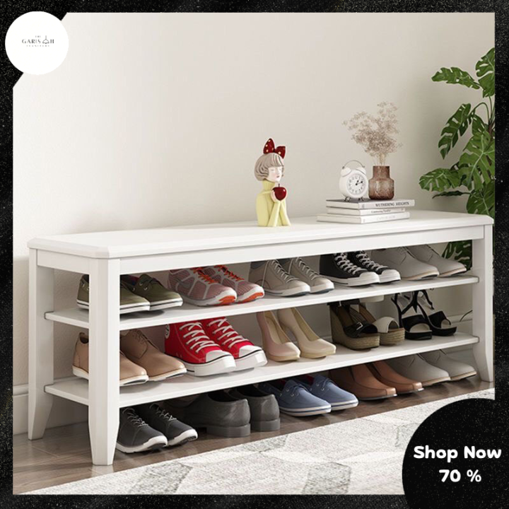 🌟Garish Furniture🌟ชั้นวางรองเท้าพร้อมเบาะนั่ง มีชั้นวางรองเท้า 2 ชั้น ...
