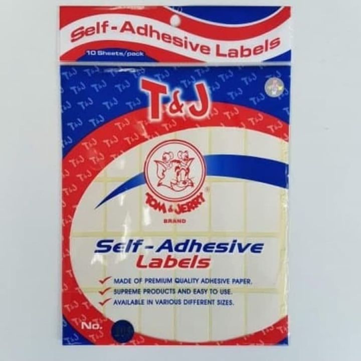 Label T&J 105,107,108,112,113/Label TJ/Label Tom/Stiker Sticker Tom ...