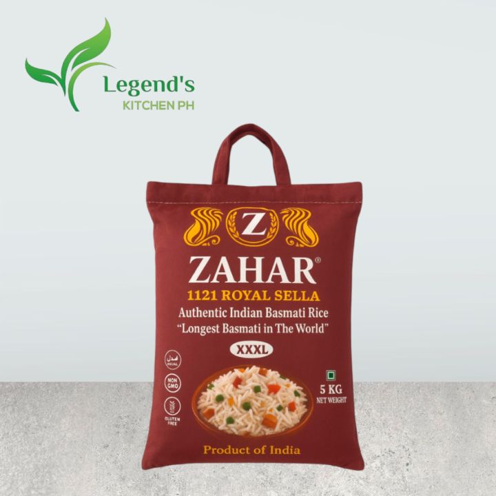 Zahar 1121 Royal Sella Basmati Authentic Indian Basmati Rice (5kg ...