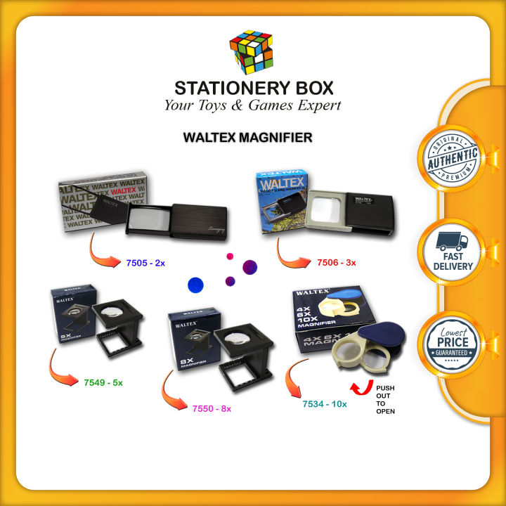Waltex Magnifier Glass 放大镜 (Magnify 2x 3x 5x 8x 10x) | Lazada