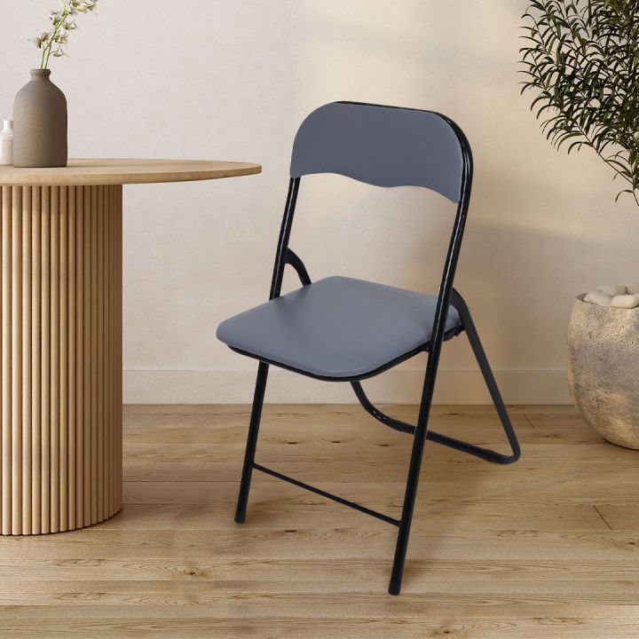 Homebase FURDINI Ghế ngồi bằng thép tựa lưng bằng bọt biển có thể gấp lại PVC MANGO W44xH80xD48 ...