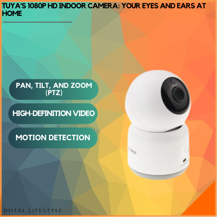 Tuya Smart Wi-Fi PTZ Indoor Camera Wireless Home Security Camera Audio ...