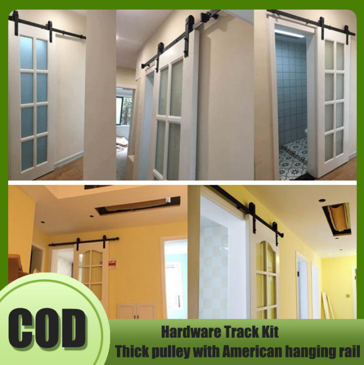4 9ft 6ft 8ft Carbon Steel Track Wooden Barn Sliding Door Hardware