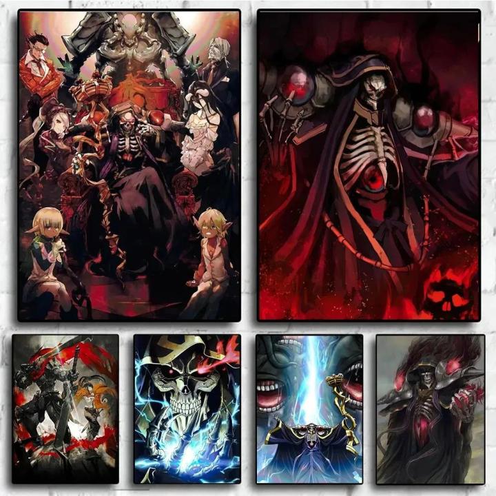Overlord Japanese Fantasy Adventure Anime Poster - Canvas Wall Art ...