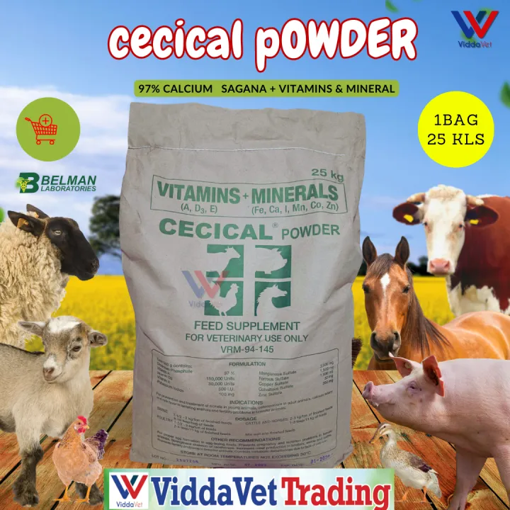 1bag Cecical Powder Feed Premix 97% Calcium sagana +vitamins & mineral ...