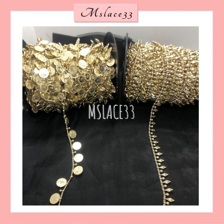Gold Coin Lace / Renda Hiasan / Renda Hantaran / Renda Emas / Gold Lace ...