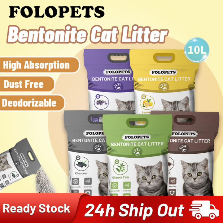 COD 【COD】FOLOPETS 10L Bentonite Cat Litter Sand Premium Cat Litter Sand ...