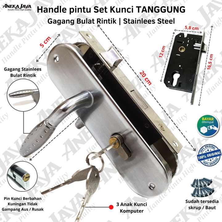 Satu set kunci handle pintu rumah ukuran Besar 25 cm 20 cm 15 cm ...