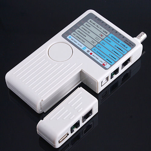 4-in-1 Remote RJ11 RJ45 USB BNC LAN Network Phone Cable Tester Meter ...
