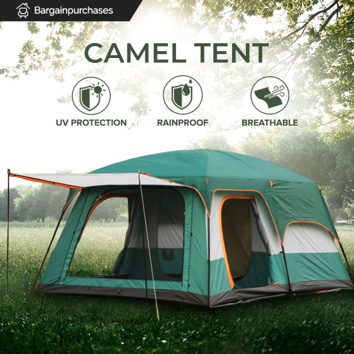 Outvora EXTRA SPACIOUS FAMILY CAMEL TENT - Waterproof Double Layer ...