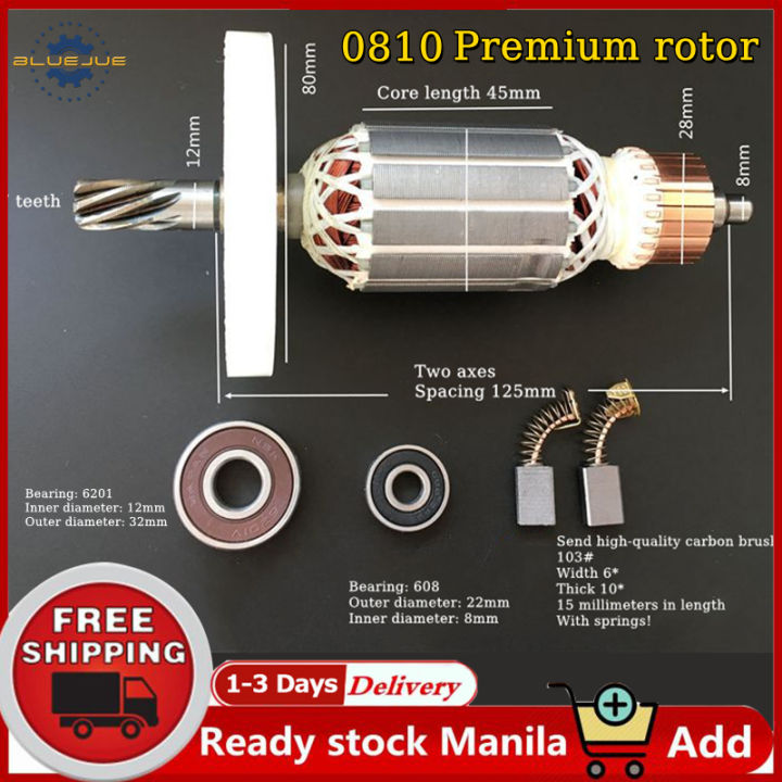 Armature Rotor For MAKITA 0810 7 Teeth Electric Rotary Hammer Rotor ...