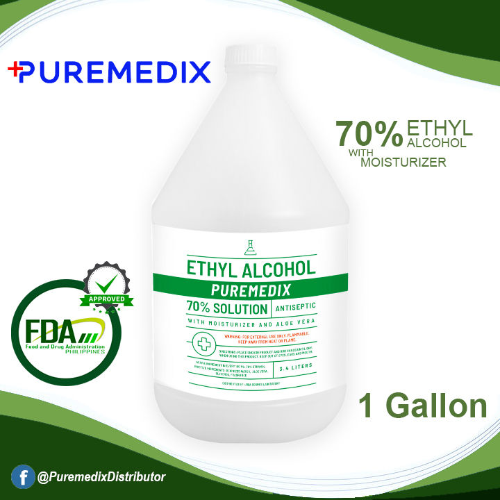 PUREMEDIX 70% ETHYL ALCOHOL with Moisturizer DISINFECTANT ANTISEPTIC 1 ...