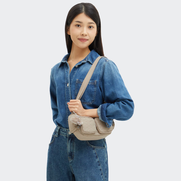 กระเป๋า Kipling รุ่น RIKKA MINI สี SIGN BEIGE EMB | Lazada.co.th