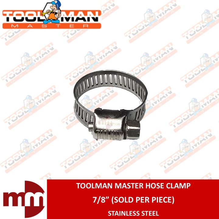 TOOLMAN MASTER Hose Clamp 7/8" Stainless Steel (SOLD PER PIECE) | Lazada PH