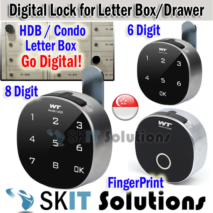 【SKIT SG Seller】6/8 Digit/FingerPrint WT Smart Keyless Digital Password ...