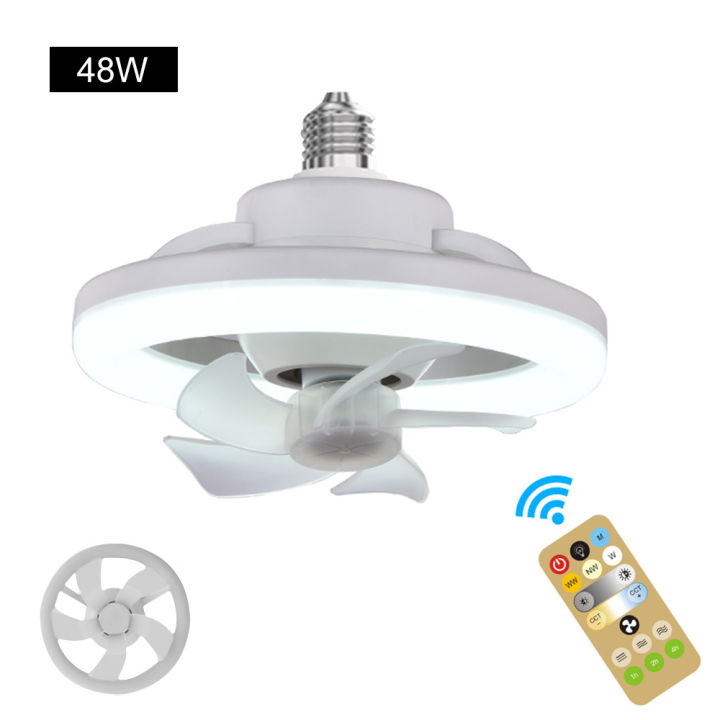 【In stock】Quiet Ceiling Fan with LED Light 360°Rotable Large Air Volume ...