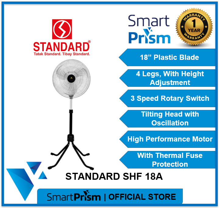 Standard Stand Fan | SHF 18A 18 Inches metal blade industrial stand fan ...