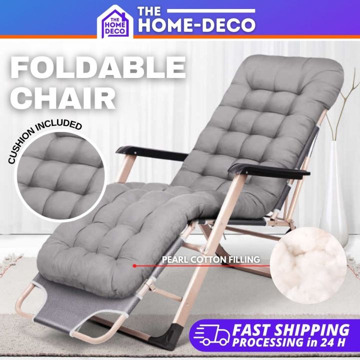 Foldable Lazy Chair Adjustable Lounge Reclining Bed for Office Balcony ...