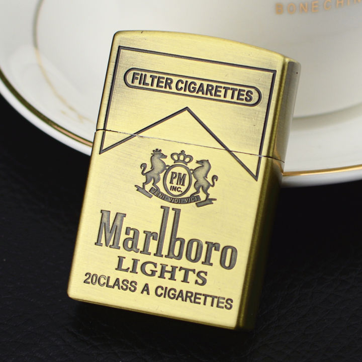 FAMILIFE Creative Marlboro Engraved Lighter Refillable Pocket sized ...